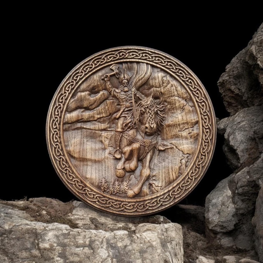 Perun Wall Art Slavic Pagan Wooden Picture God of War Slavic Gods Pagan ...