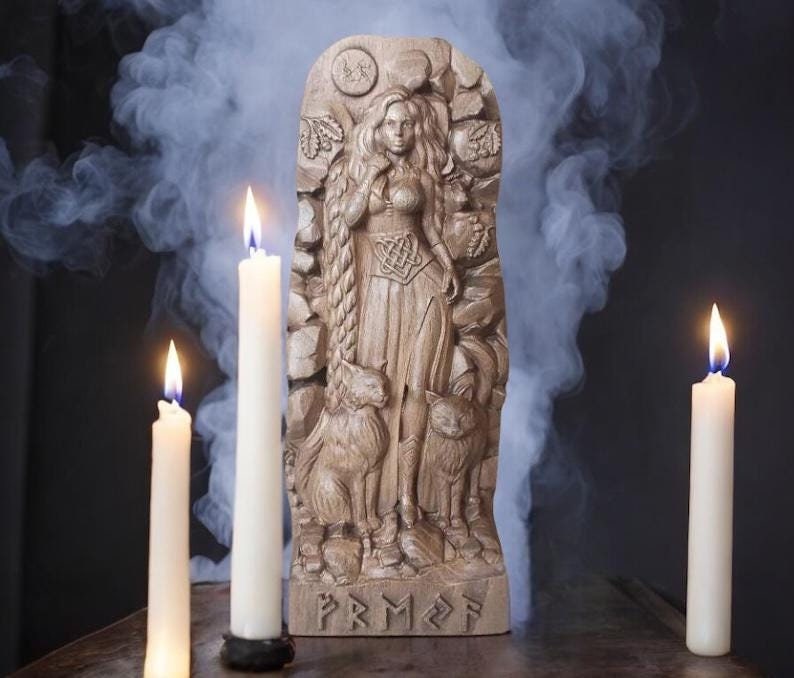 Freya Freyja Statue Norse Pantheon Viking Pagan Asatru Heathen Goddess ...