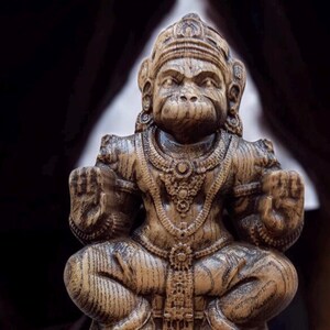 Lord Hanuman Religious Hindu Statue Hanuman Statue Wood Carved ...
