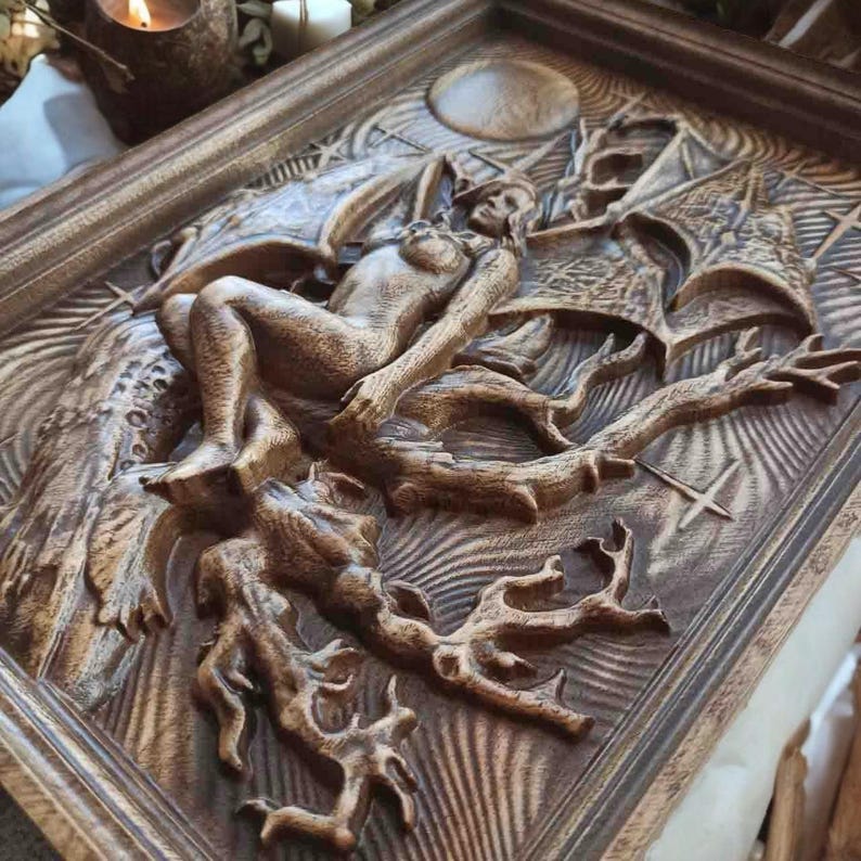 Lilith Witch Wall Art Wood Plaque Sign Witchcraft Wall Art Lilith ...