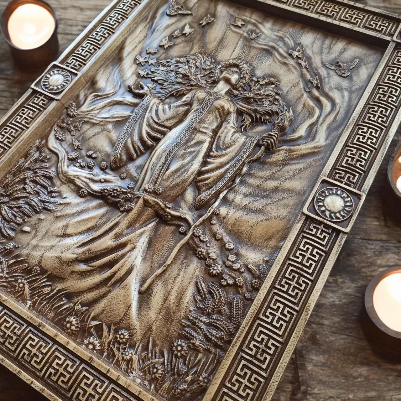 Ziva Slavic Mythology Goddess of Life and Fertility Pagan Wood Carving ...