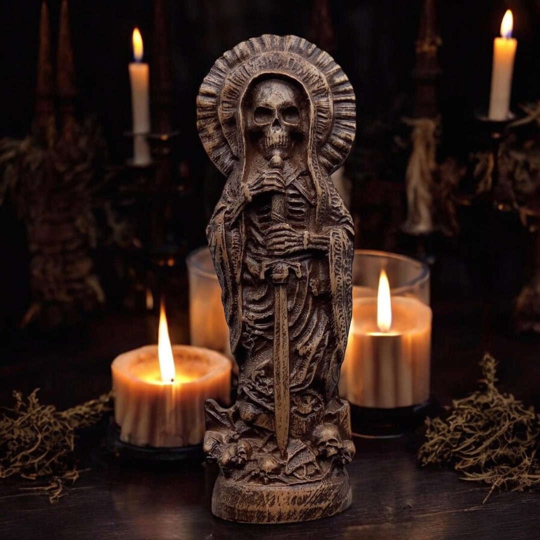 Santa Muerte Goddess Statue Holy Death for Home Altar Catholicism Wicca ...