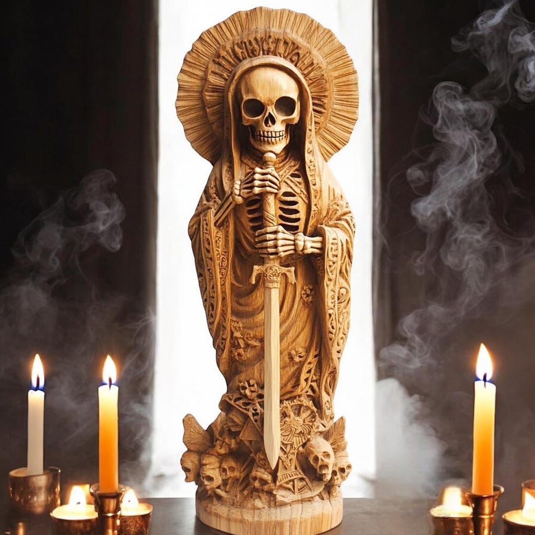 Santa Muerte Goddess Statue Holy Death for Home Altar Catholicism Wicca ...