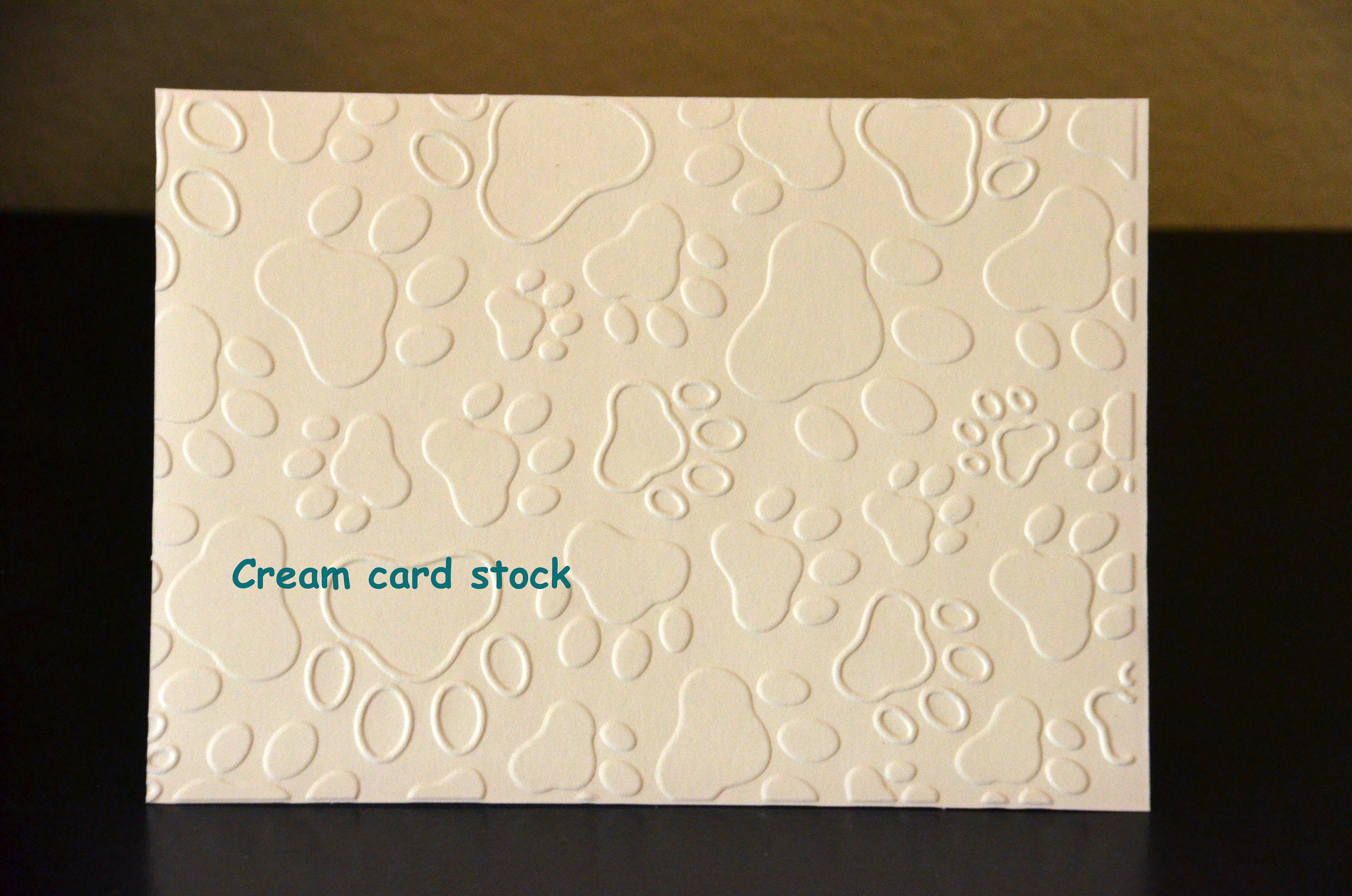 Handmade Dog Cat Animal Embossed Paw Print Note Cards 5 Pack - Etsy