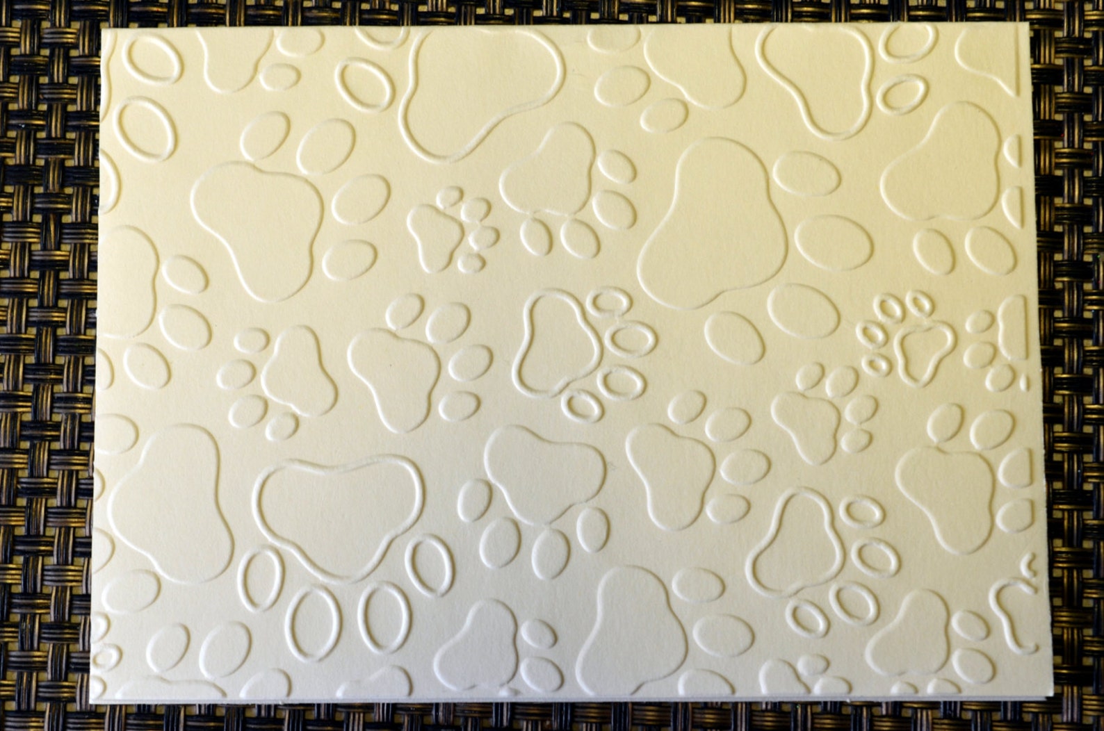 Handmade Dog Cat Animal Embossed Paw Print Note Cards 5 Pack - Etsy