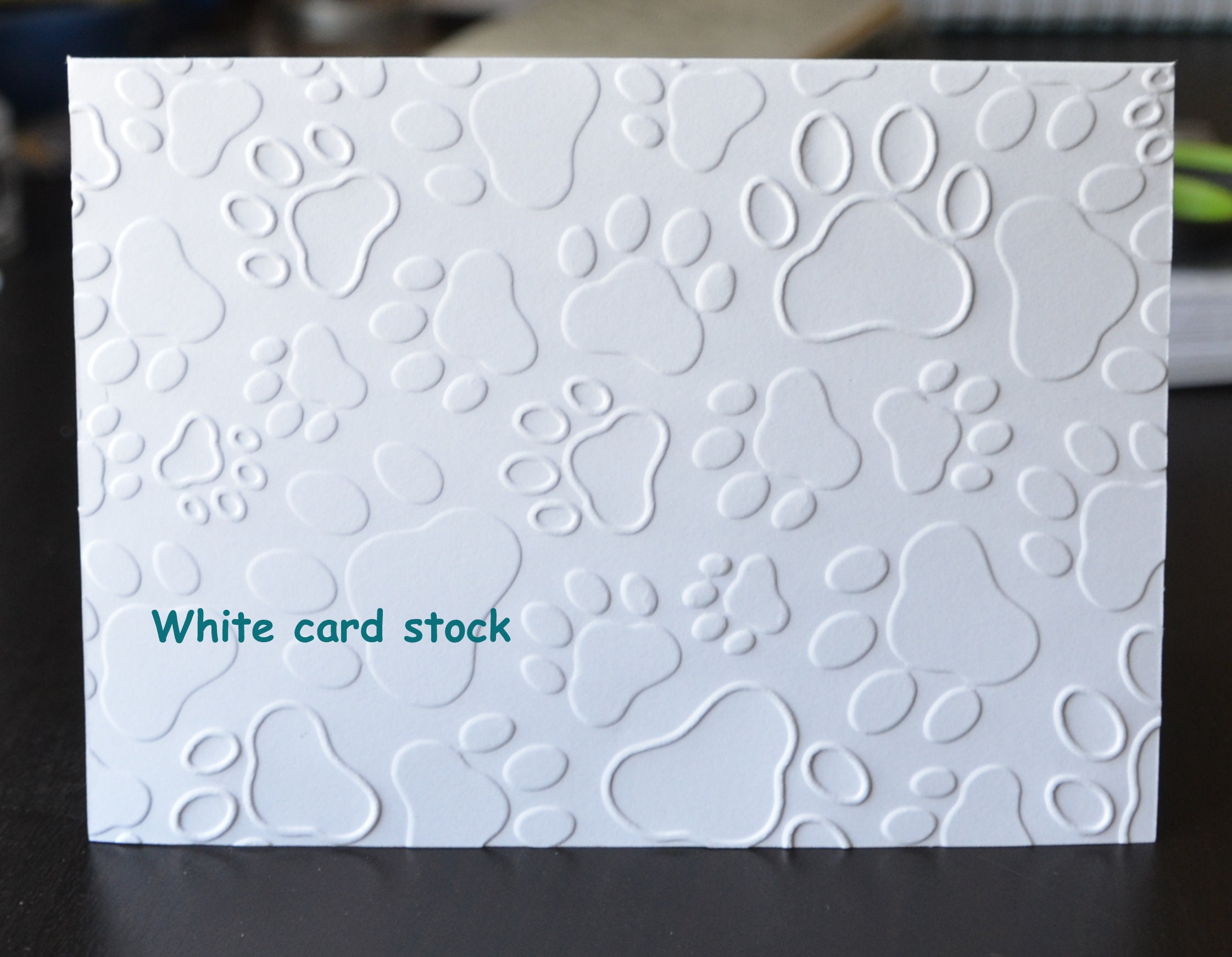 Handmade Dog Cat Animal Embossed Paw Print Note Cards 5 Pack - Etsy