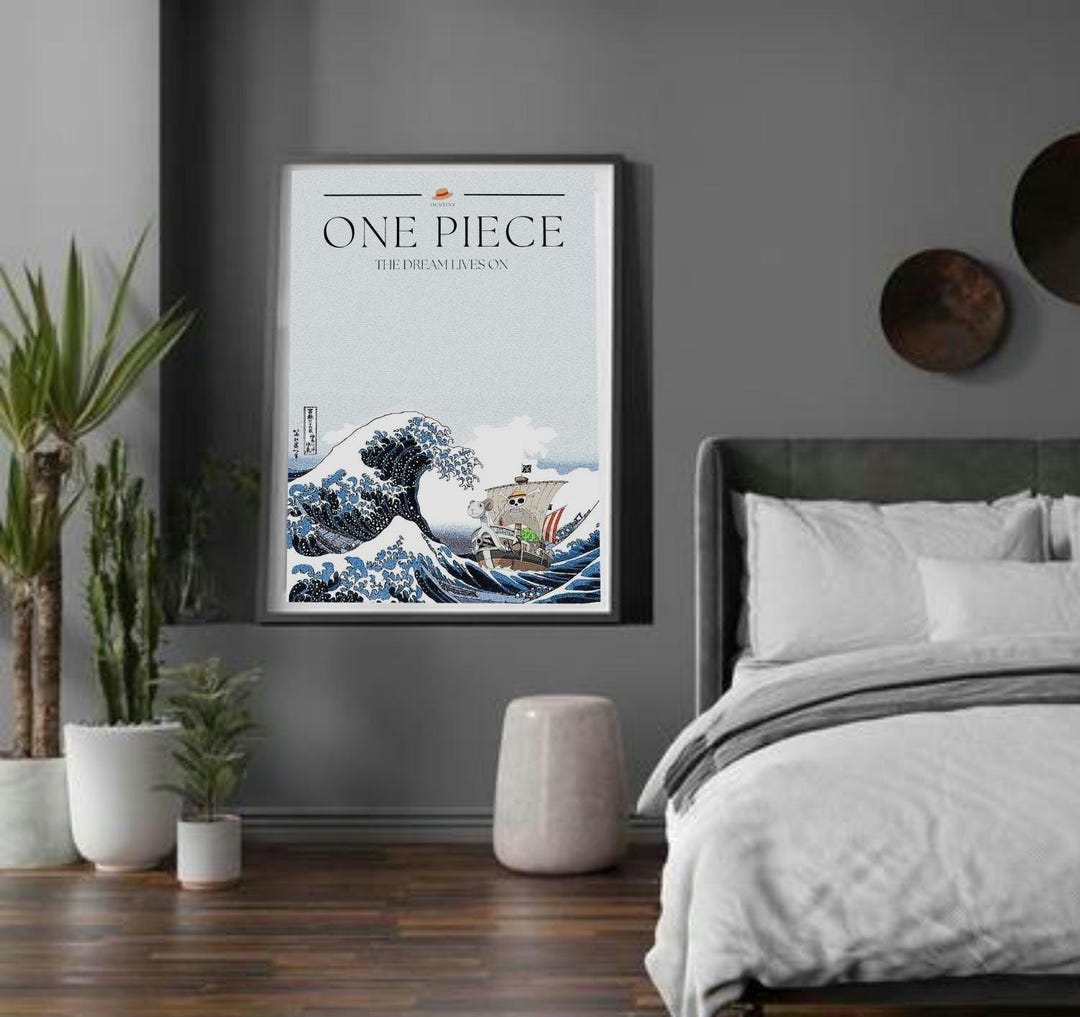 Aesthetic Art of One Piece Merry, Waves, Ocean,poster,anime Art, Manga ...
