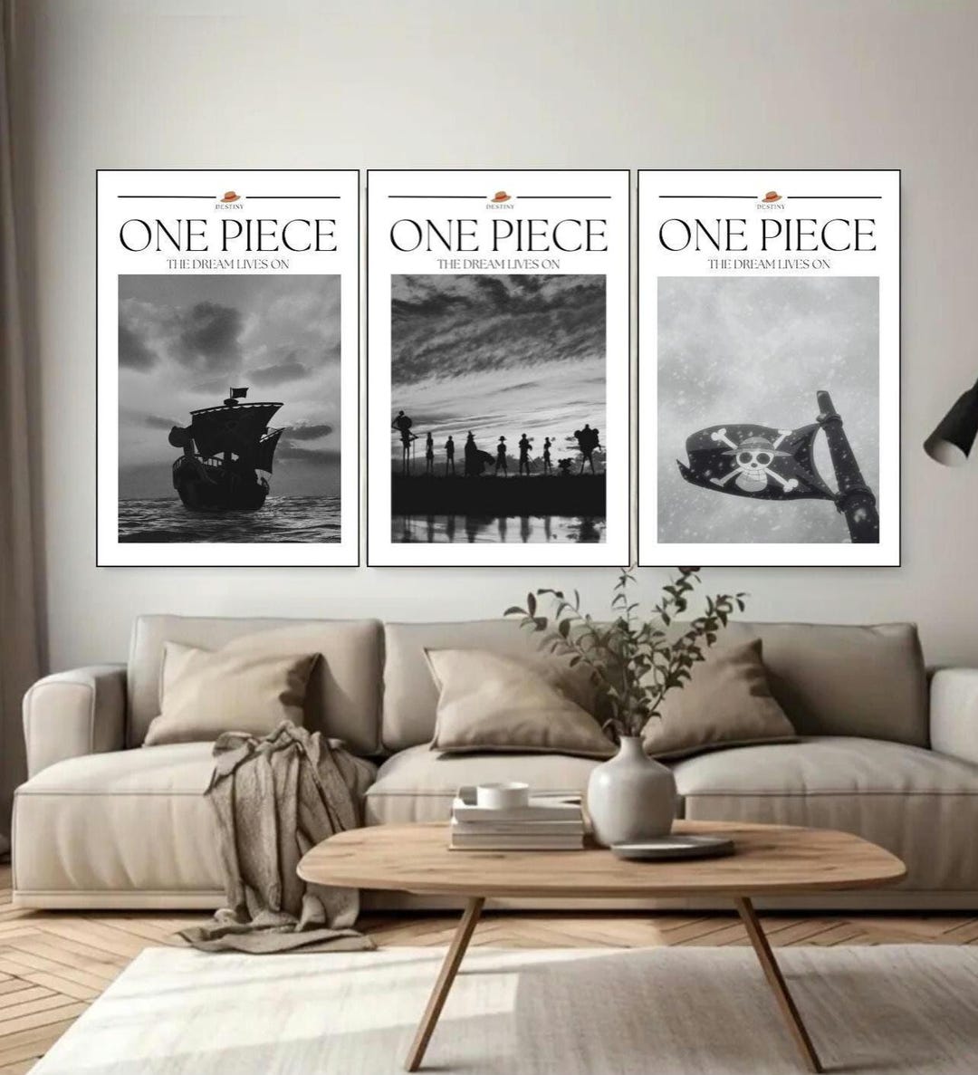 3x Aesthetic Art of One Piece, Poster,anime Art, Manga,wall Art, Luffy ...