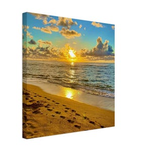 Sunset Ocean Print Wall Art Beach Prints, Real Photo Picture Posters on ...