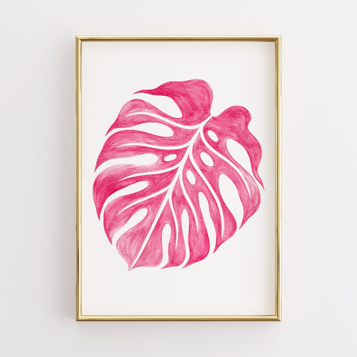 Monstera Art Print | Watercolour Painting | Hand Drawn | Home Decor ...
