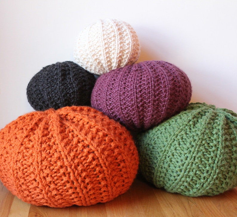 Basic Knit Pouf Pattern Instant Download Knit Pouf Knit - Etsy UK
