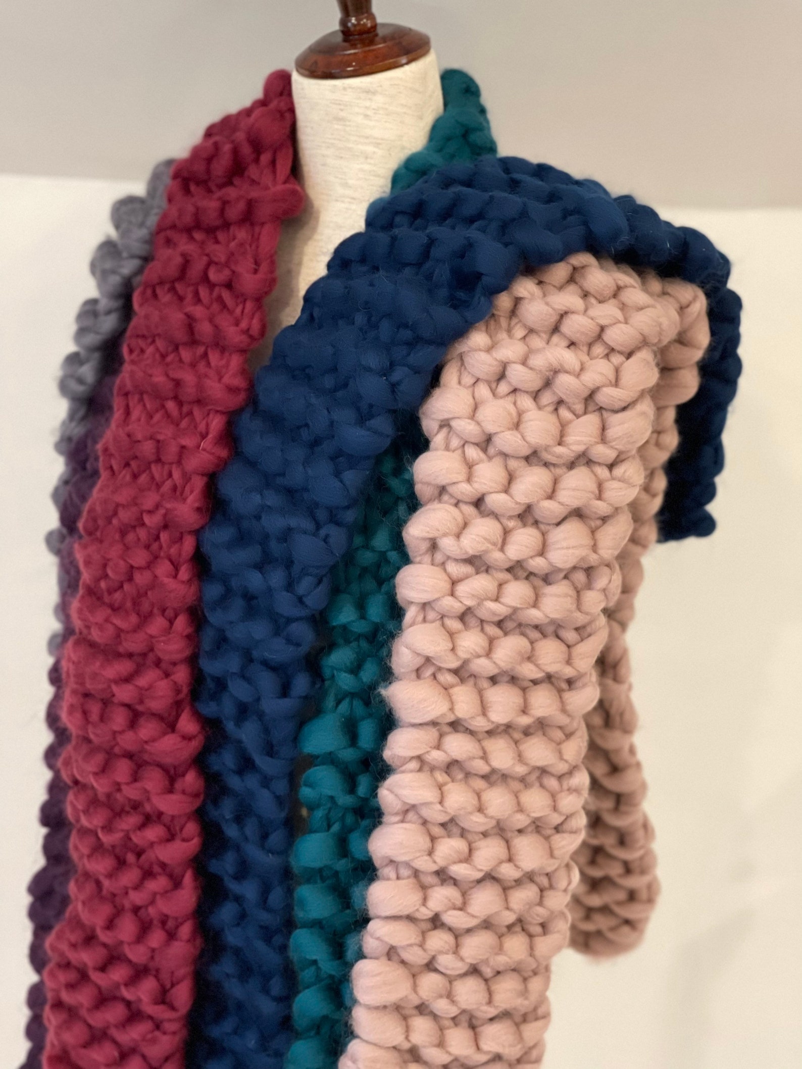 Knit Your First Scarf Kit Chunky Knit Scarf Kit Knit Cowl - Etsy