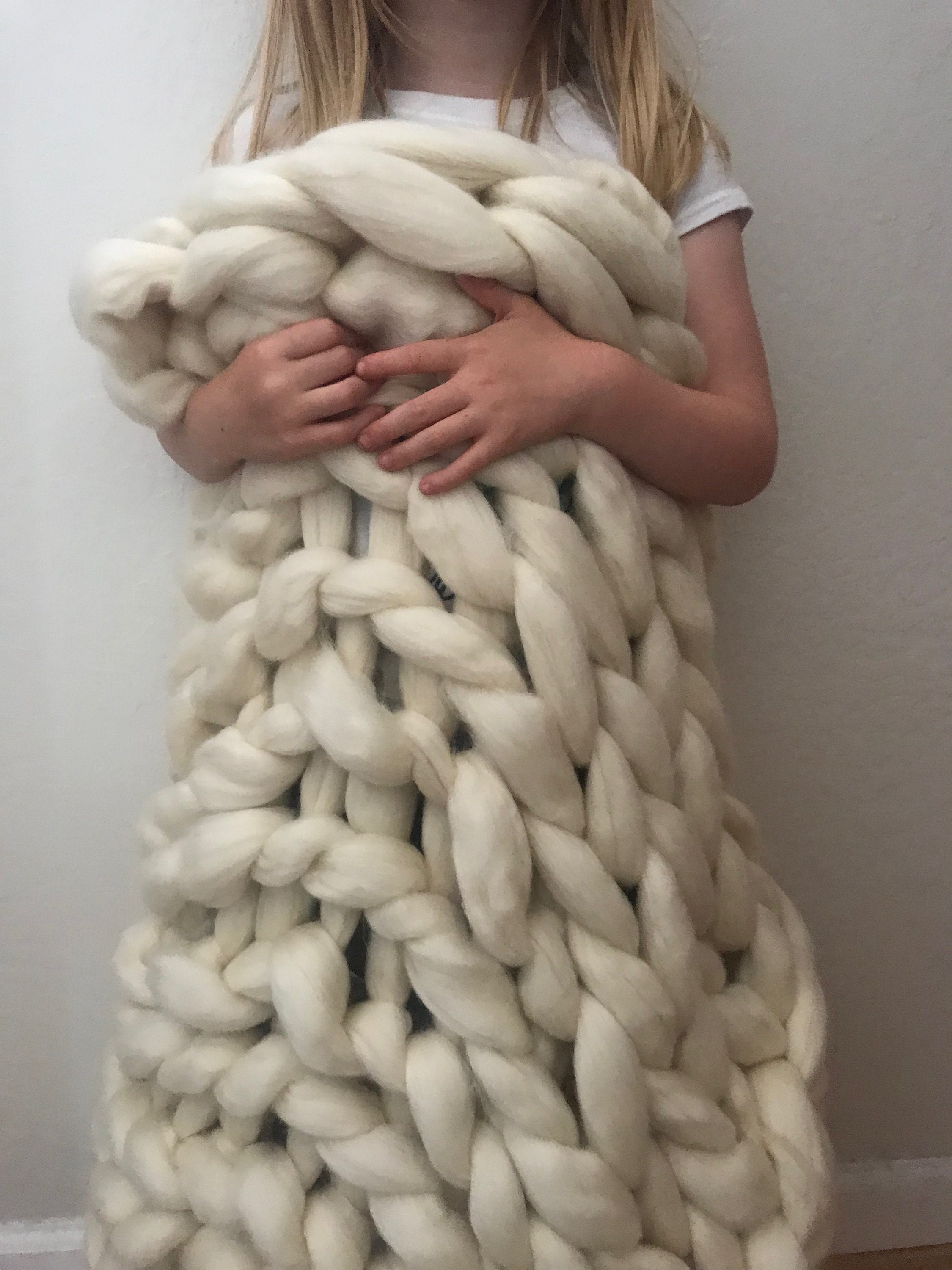 Giant Knit Blanket Pattern Instant Download Chunky Knit | Etsy