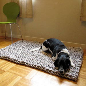 Knit Rope Rug Pattern - Instant Download - Cotton Rope Rug - Giant Knit ...