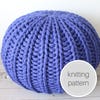 Chunky Knit Pouf Pattern Tube Yarn Pouf Ottoman Knit Pouf Knit Poof ...
