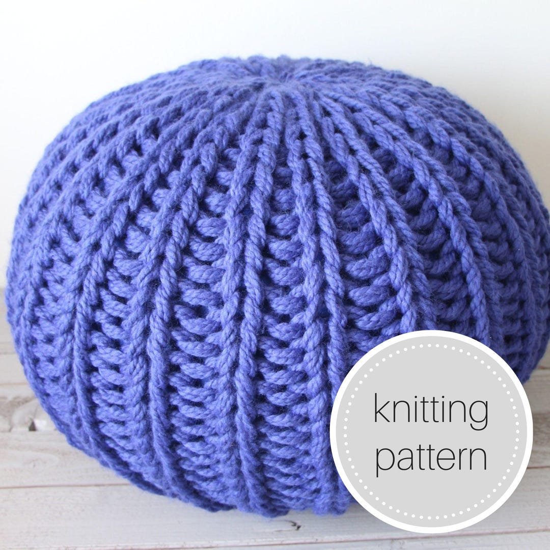 Chunky Knit Pouf Pattern - Instant Download - With Stuffing ...
