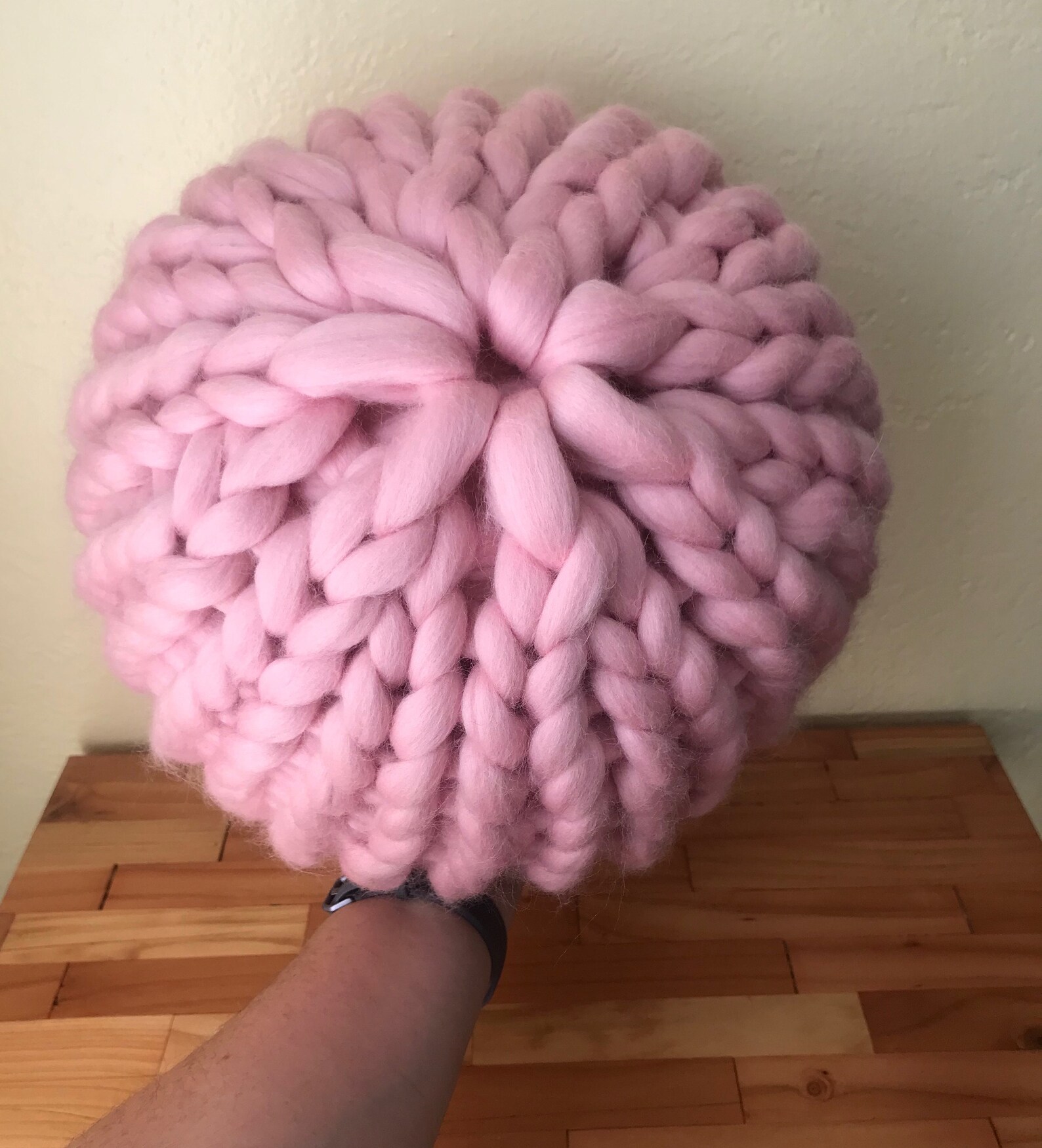 Chunky Knit Pouf Pattern Knit Pouf Knit Poof Knit Pouffe | Etsy