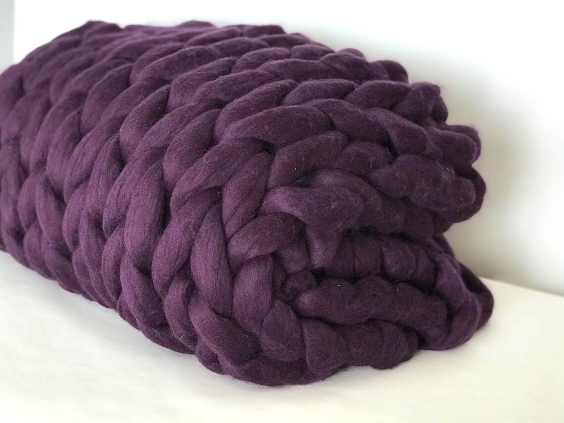 Giant Knit Blanket Pattern Instant Download Chunky Knit | Etsy