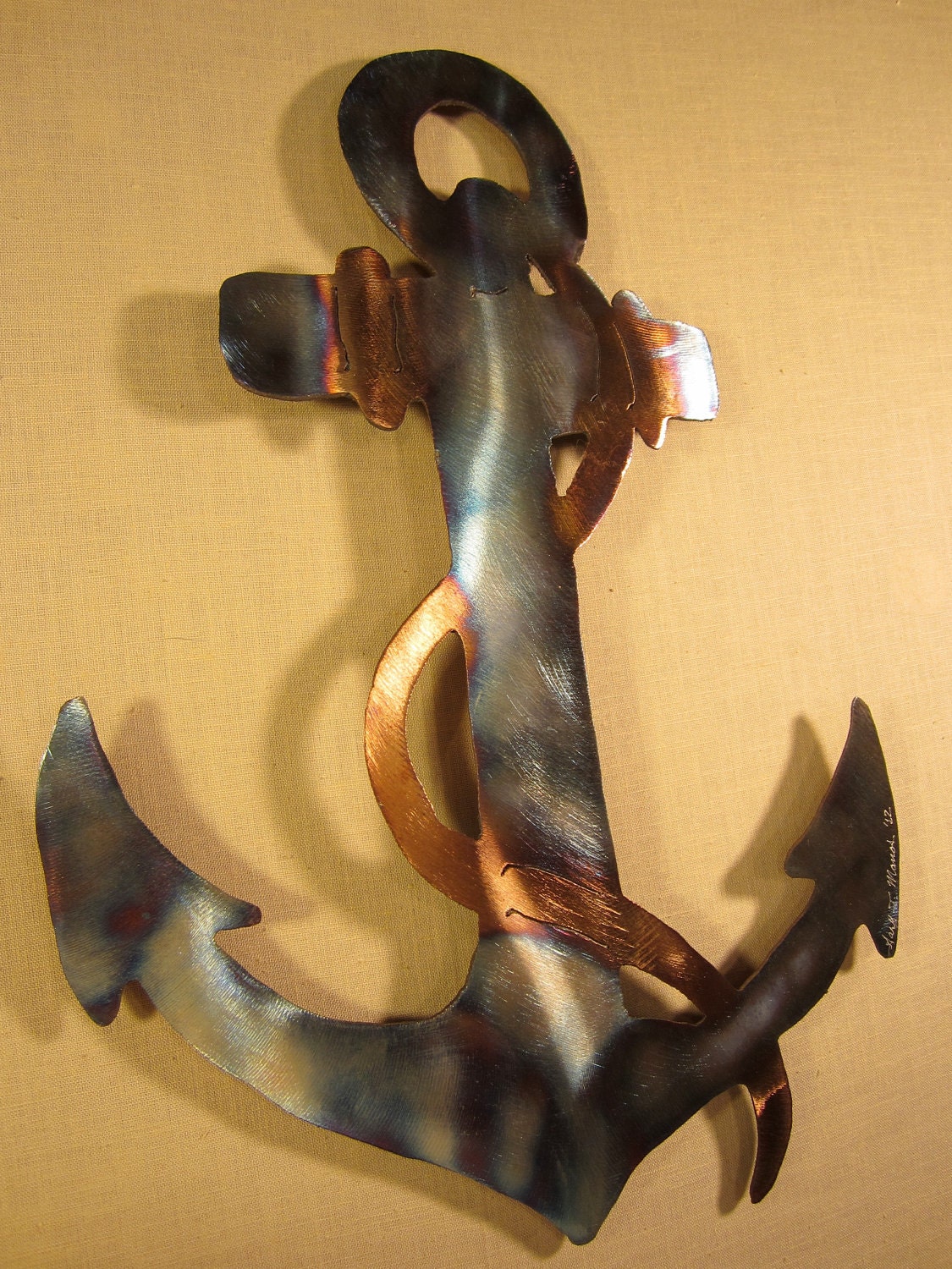 Anchor Sailor NAVY Nautical Mariner Maritime Hope Steel Wall Art Metal ...