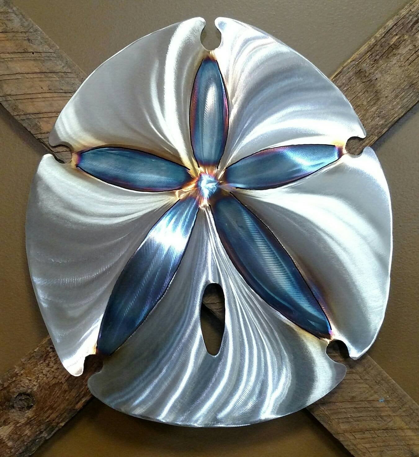 Large Sand Dollar Steel Wall Art Metal Ocean Beach House Coastal ...