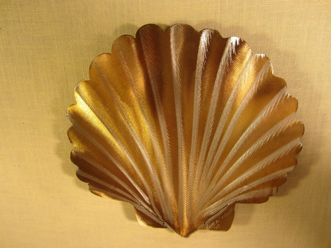 Weathervane Bay Sea Scallop Shell Steel Wall Art Metal Ocean Beach ...
