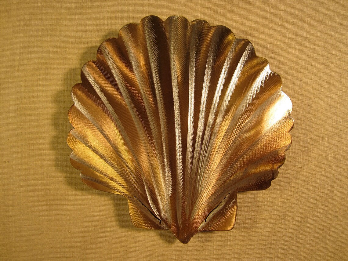 Weathervane Bay Sea Scallop Shell Steel Wall Art Metal Ocean - Etsy