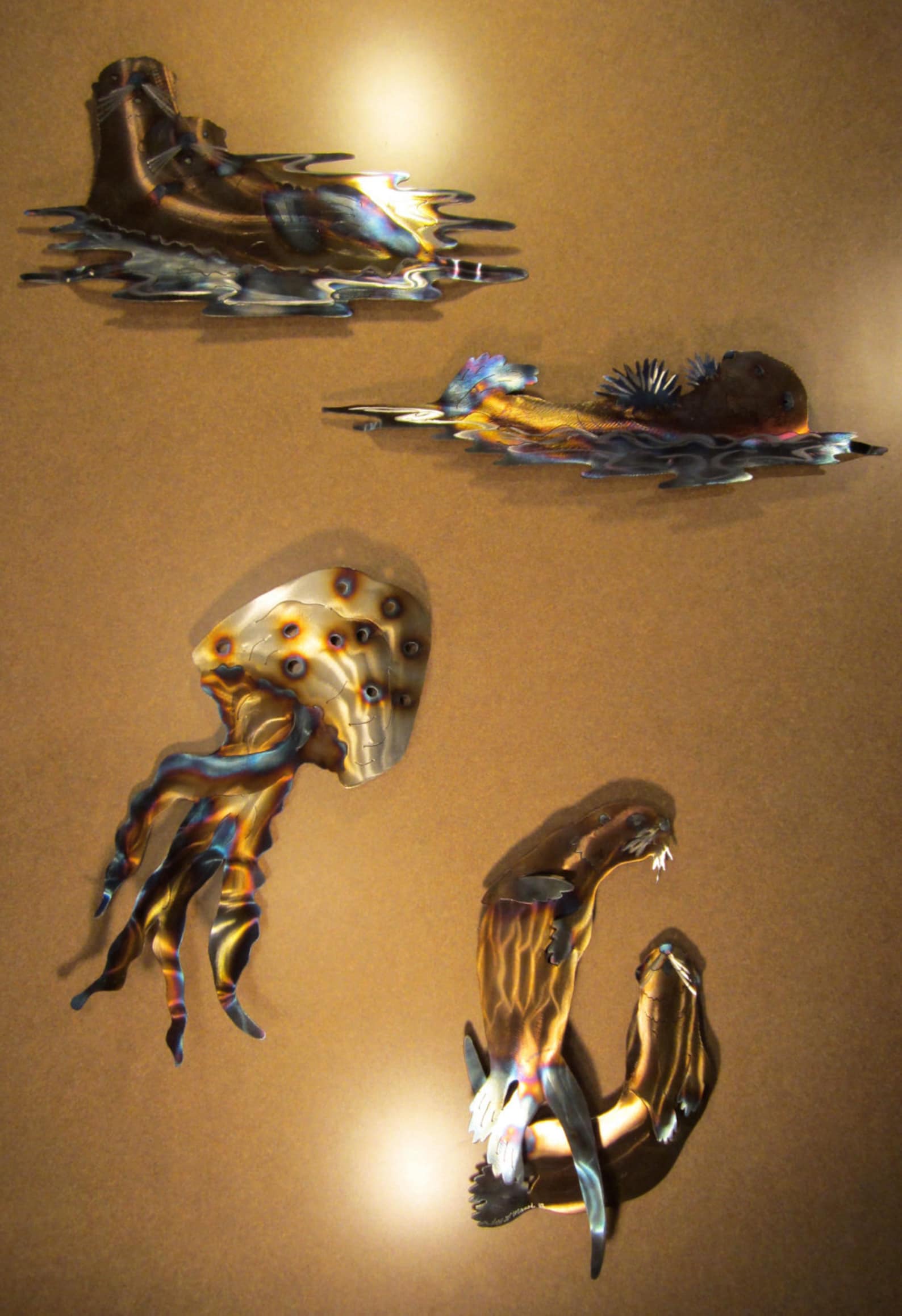 Sea Otter Otters Coast Coastal Steel Ocean Decor Marine Mammal Metal ...