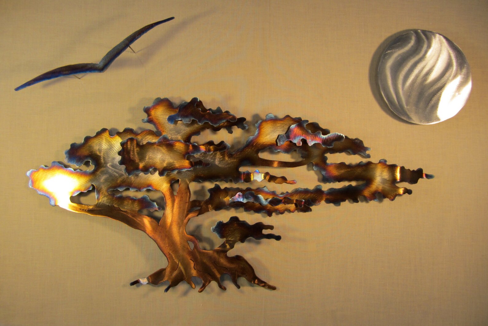 Monterey Cypress Windswept Coastal Tree Stainless Steel Ocean Decor ...