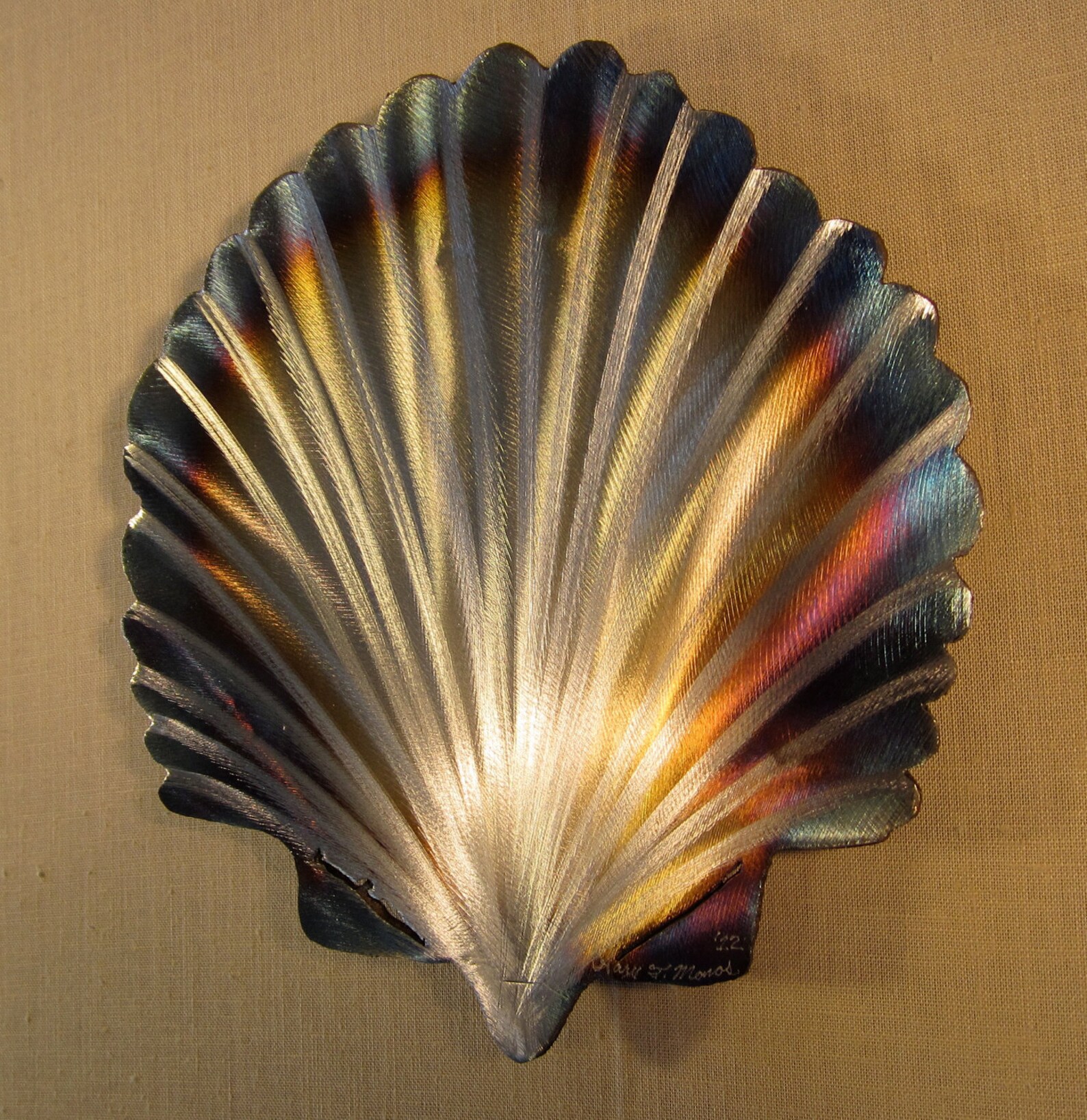 Weathervane Bay Sea Scallop Shell Steel Wall Art Metal Ocean - Etsy