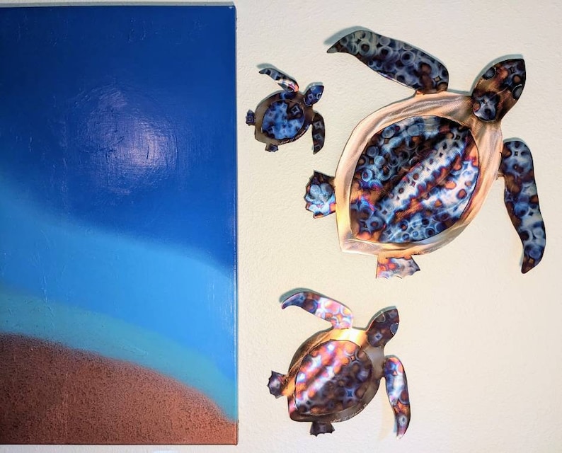 Sea Turtle Hawksbill Green Loggerhead Turtles Stainless Steel - Etsy