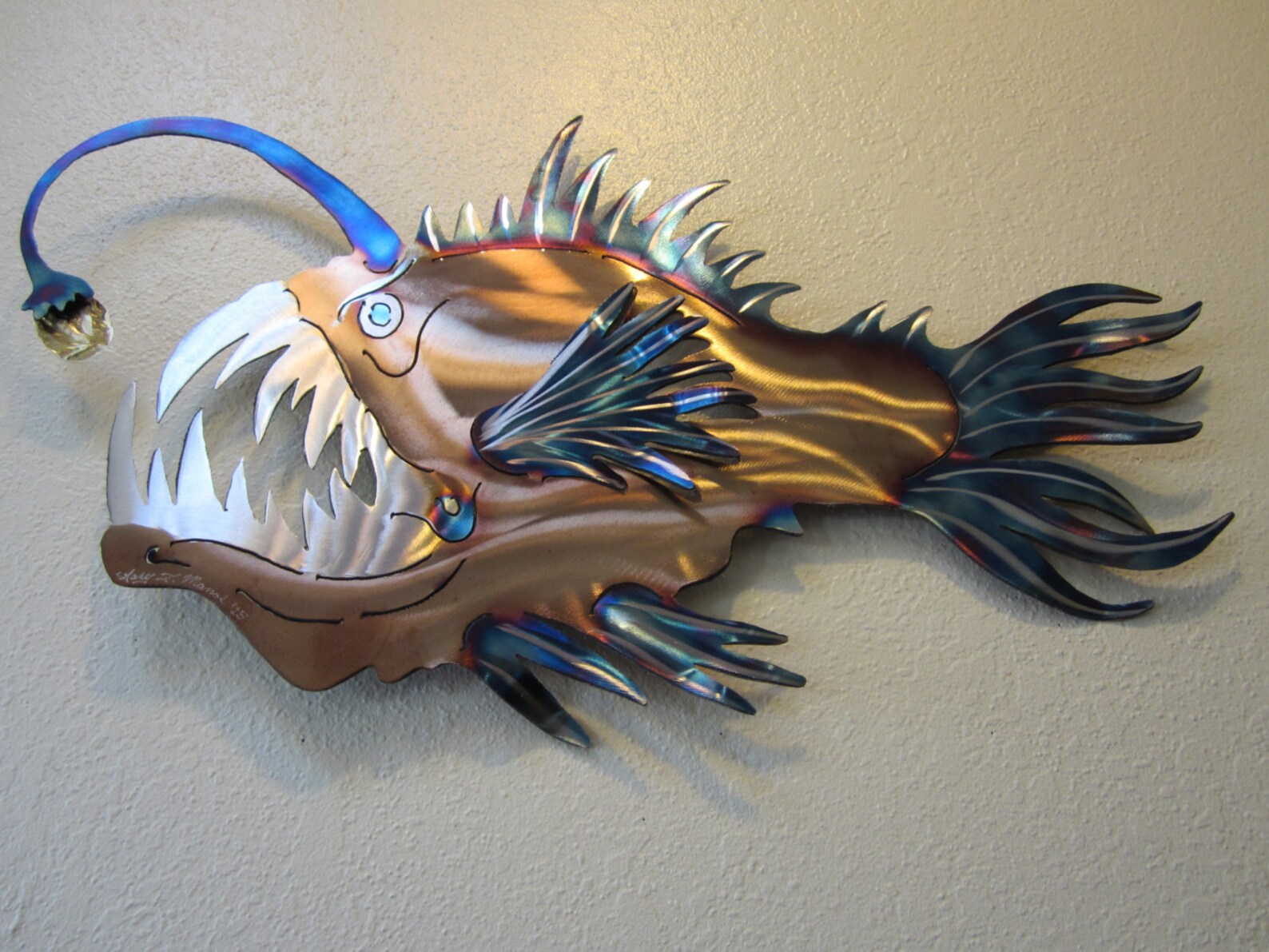 Anglerfish Angler Lantern Fish Deep Sea Ocean Metal Wall Art - Etsy