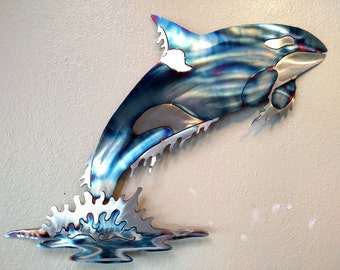 Orca Whale Metal Art - Etsy