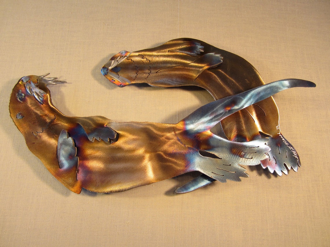 Sea Otter Otters Coast Coastal Steel Ocean Decor Metal Beach - Etsy
