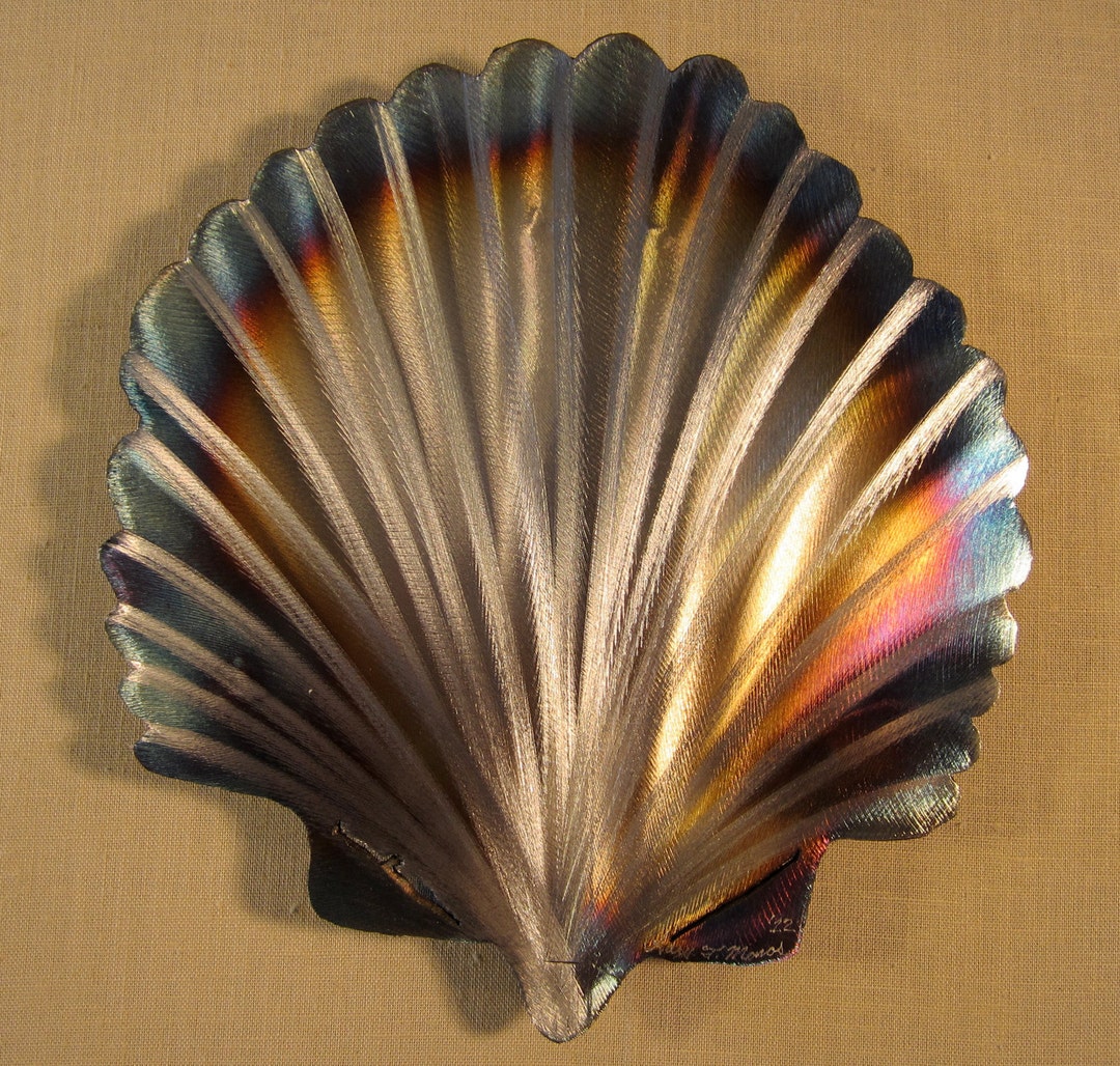 Weathervane Bay Sea Scallop Shell Steel Wall Art Metal Ocean Treasure ...