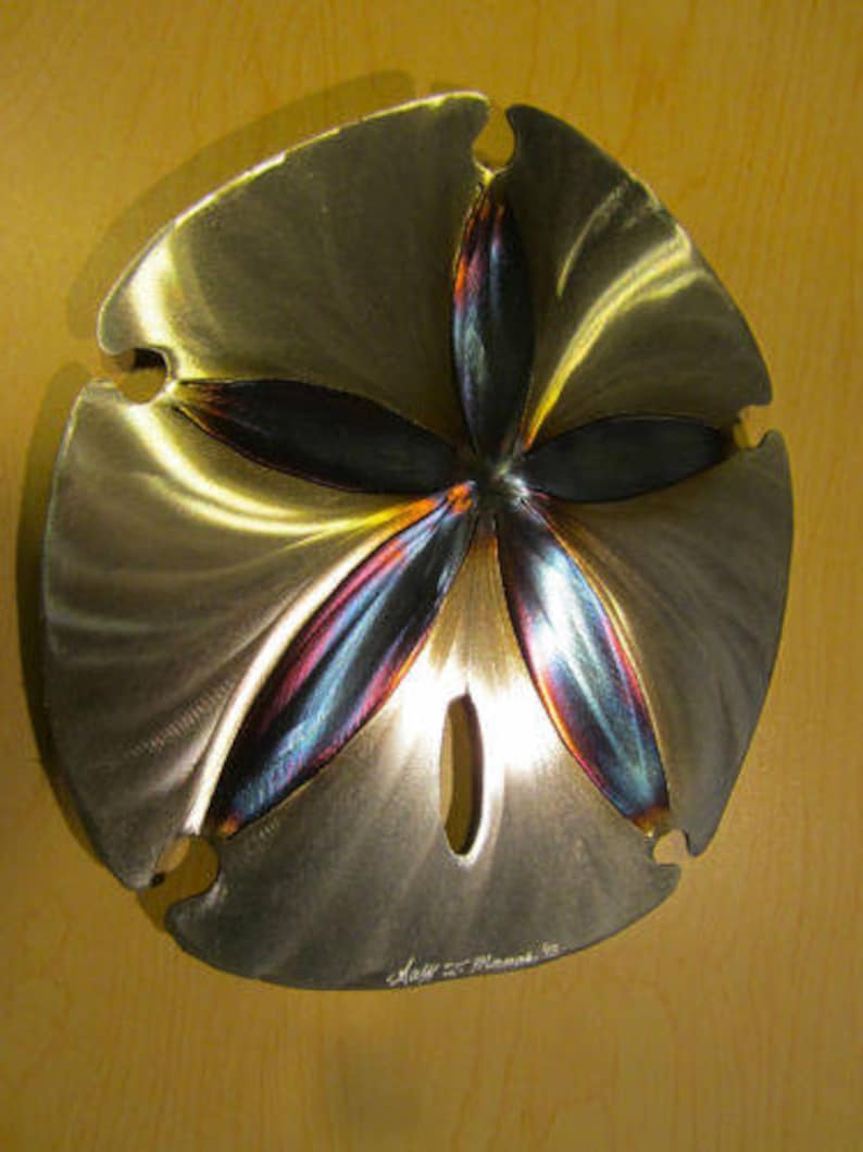 Medium Sand Dollar Steel Wall Art Metal Ocean Beach House Coastal ...