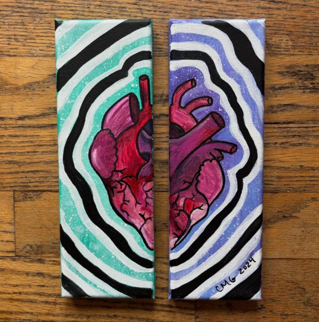 Heart Vibration Acrylic Painting Set - Etsy