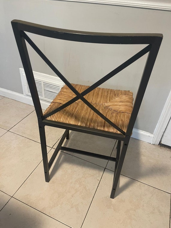 Dining Metal Woven Chair Etsy