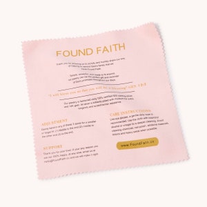 Found Faith 14K Yellow Gold Adjustable Script Ring Religious Cross Ring ...