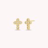 Found Faith 14K Yellow Gold Adjustable Script Ring Religious Cross Ring ...