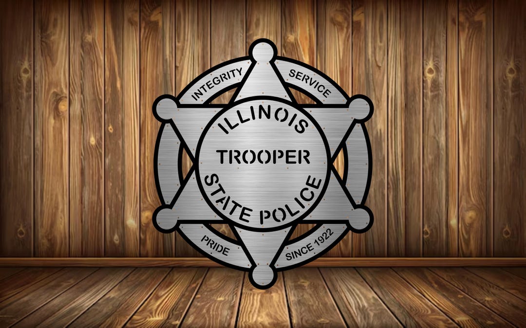 Illinois State Police Badge SVG File. 2 Layer CNC File With Rivet ...