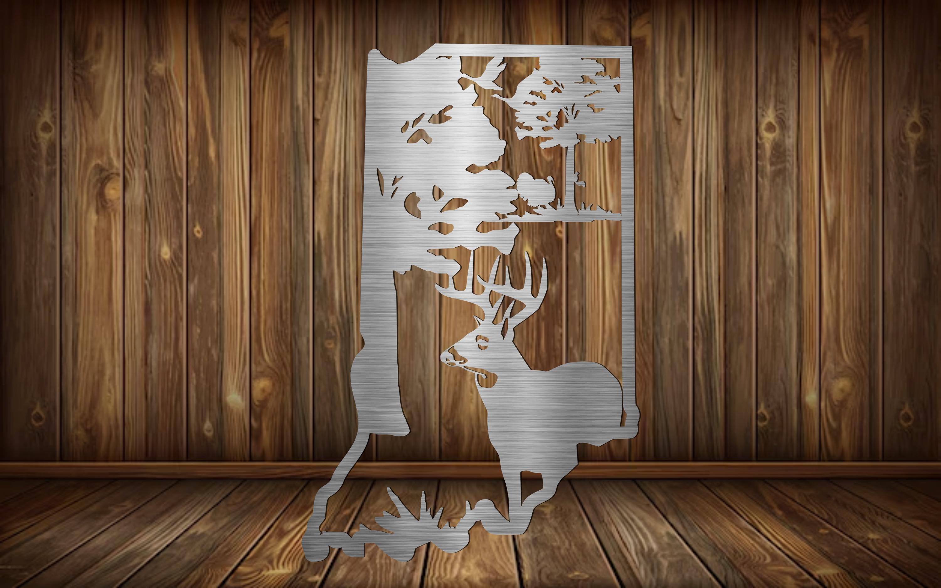 Indiana Hunting Map Outline SVG File for CNC Sign - Etsy