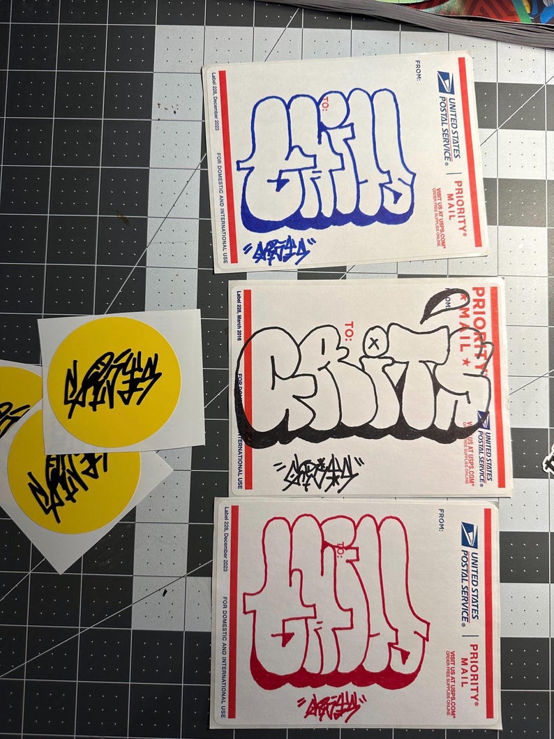 Graffiti Sticker Big Pack - Handmade - 20 Piece - Etsy