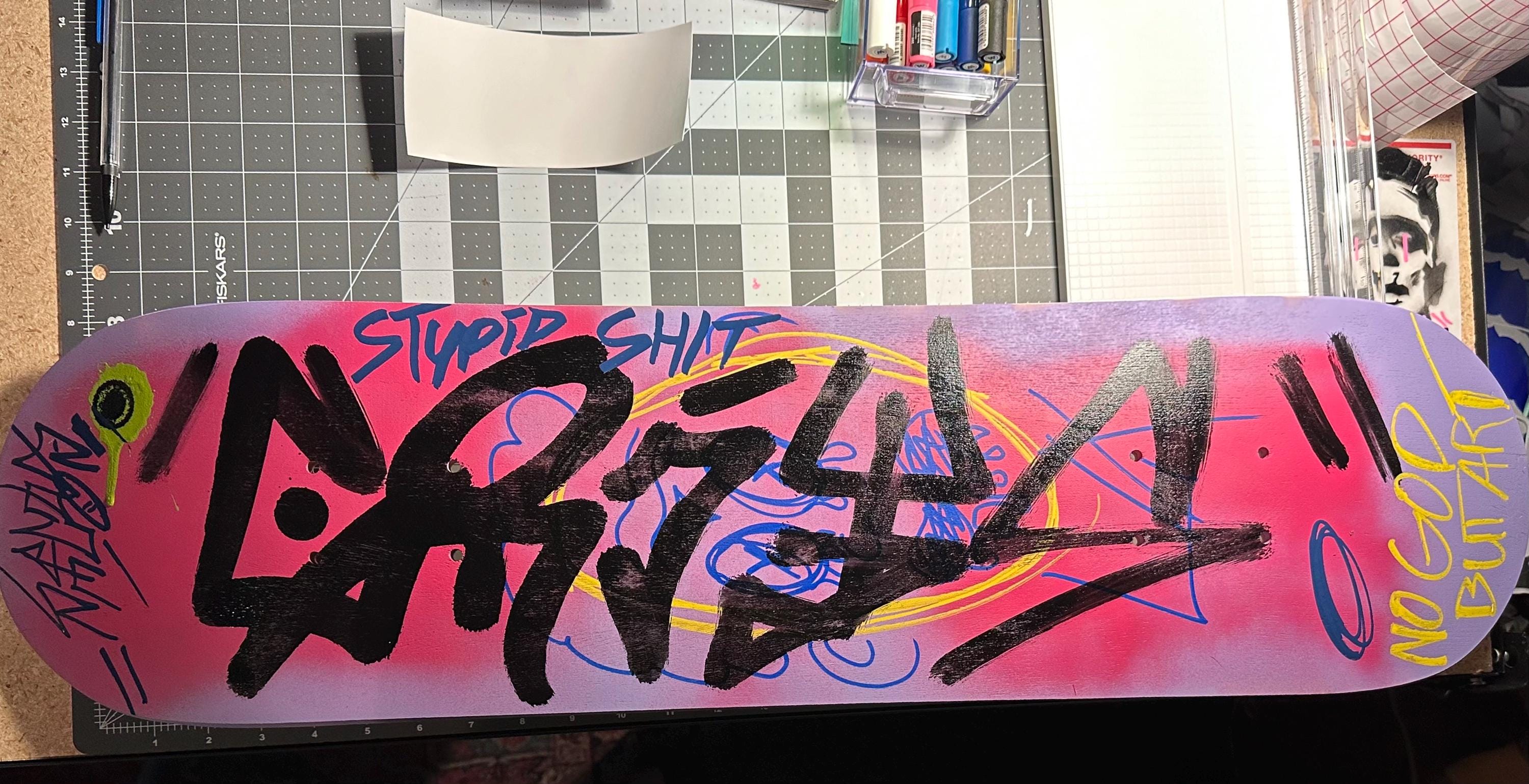 Hand Painted Graffiti Skateboard Deck - Etsy