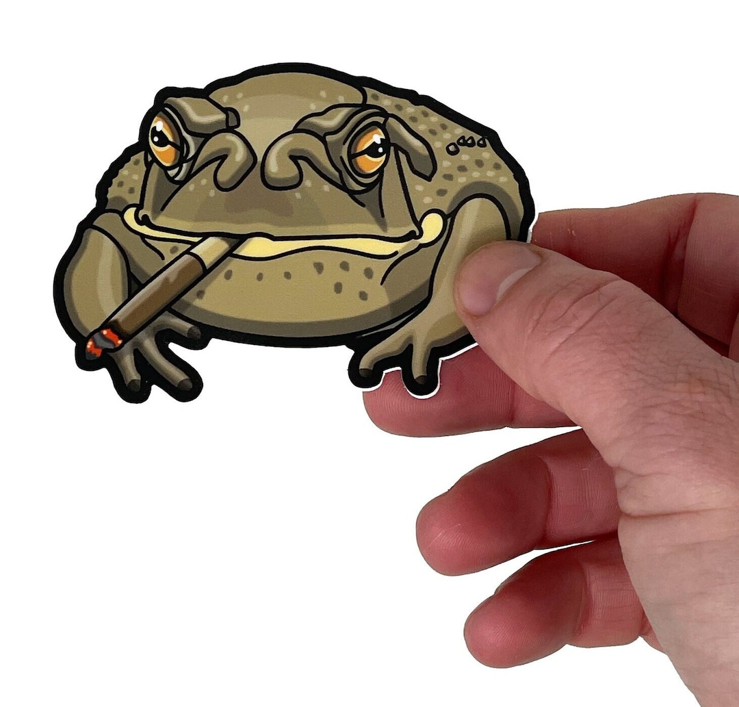Smokey the Toad Sticker // Toad Smoking Sticker - Etsy
