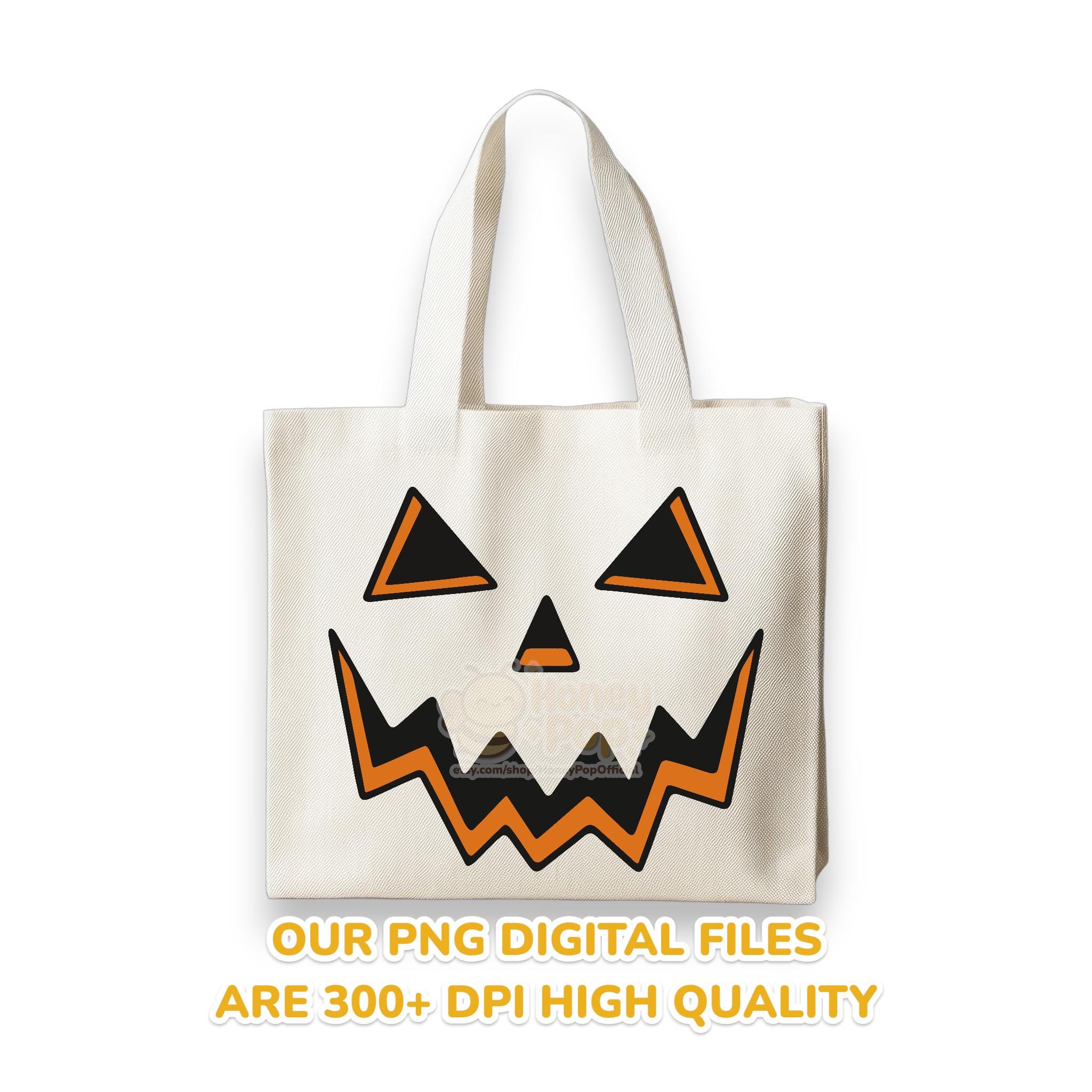 Scary Pumpkin Face PNG | Jack O Lantern Clipart | Halloween Sublimation ...