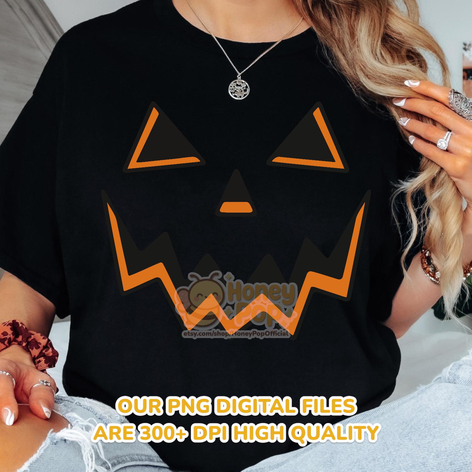 Scary Pumpkin Face PNG | Jack O Lantern Clipart | Halloween Sublimation ...