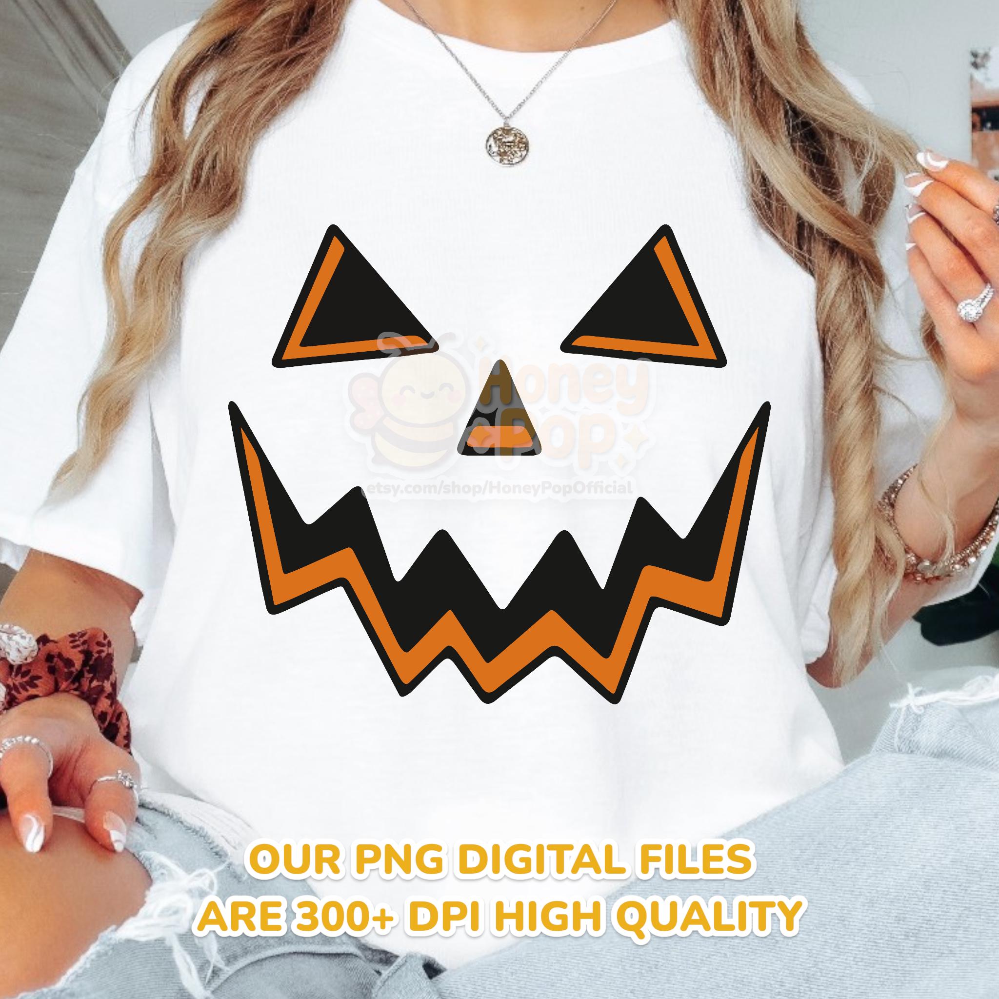 Scary Pumpkin Face PNG | Jack O Lantern Clipart | Halloween Sublimation ...
