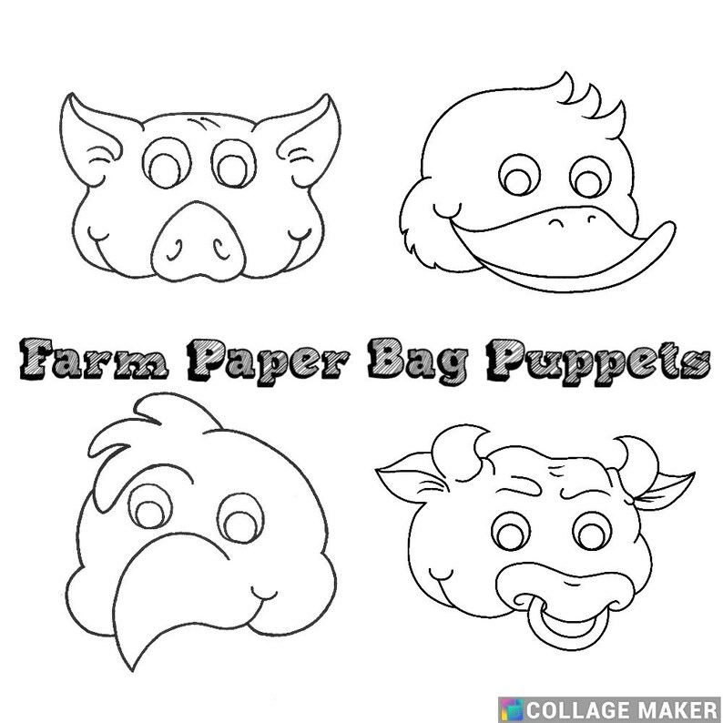 Farm Fun Paper Bag Puppets - Etsy