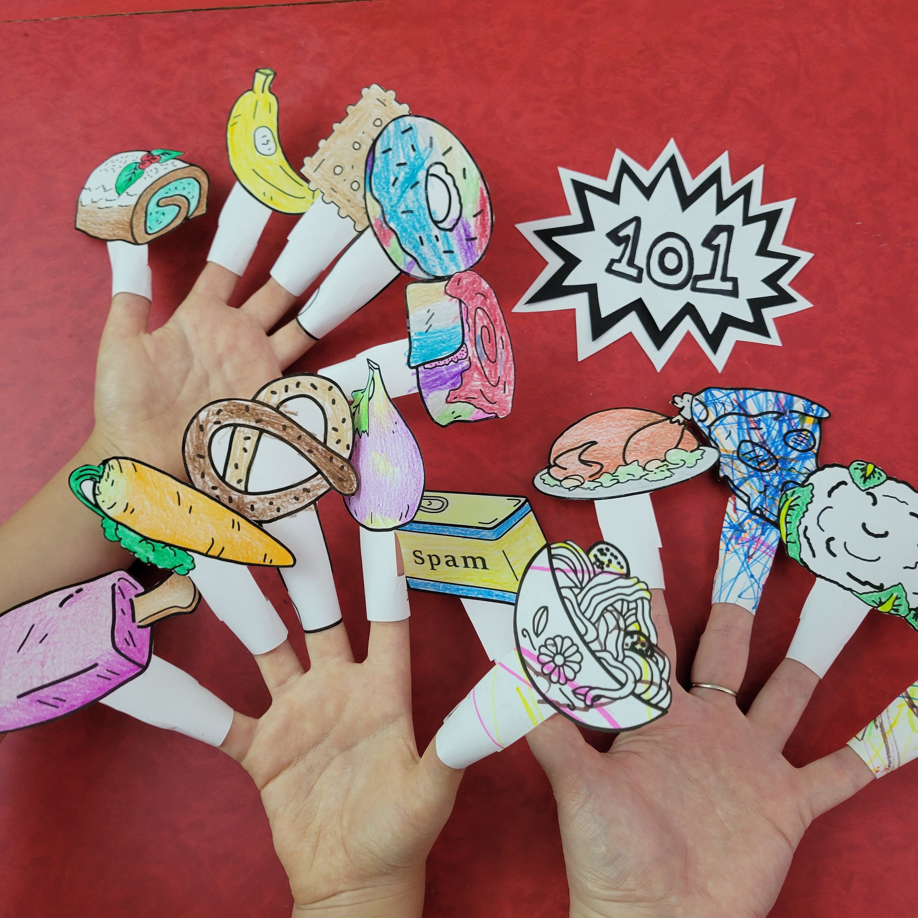 101 Finger Food Finger Puppets, Instant PDF Download for Homeschool and ...