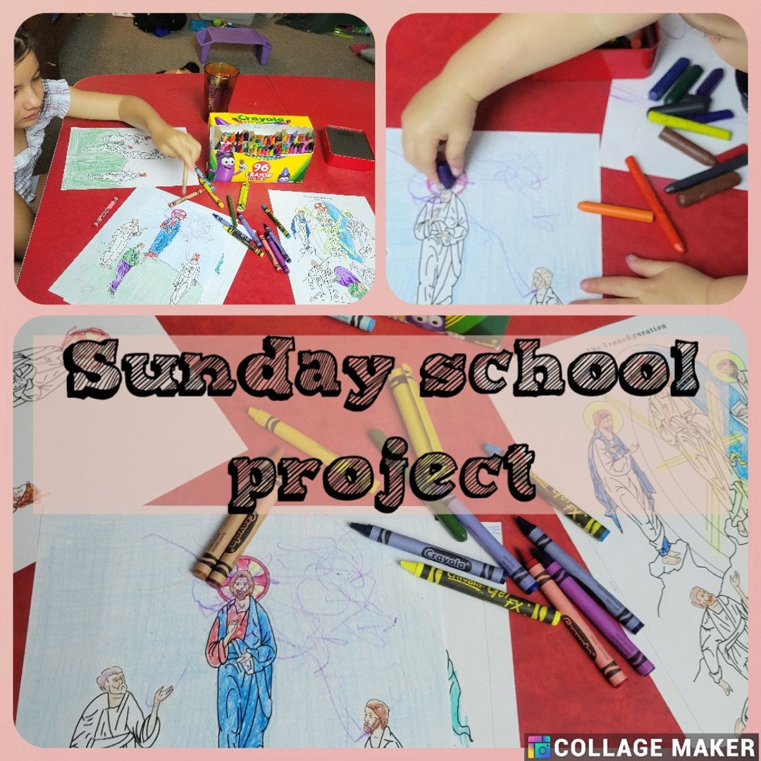 Transfiguration of the Christ Sunday School Project, Color Page Cut and ...